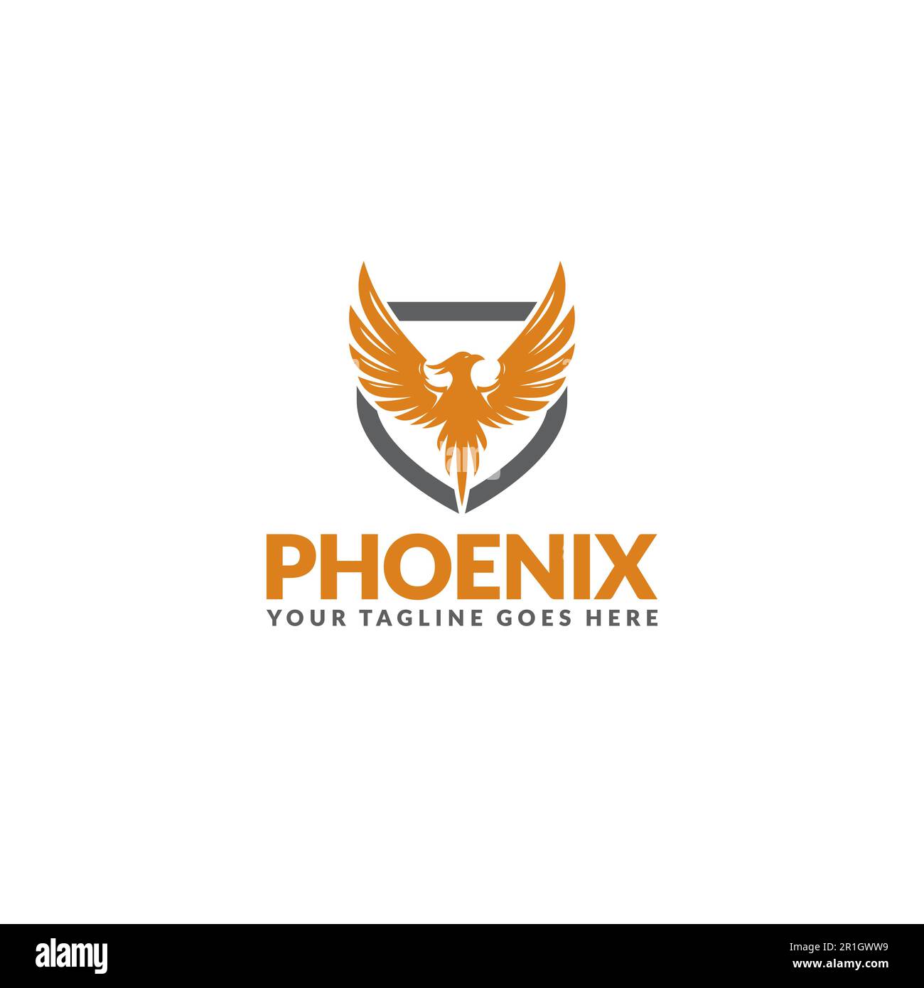 Phoenix and Shield logo or icon design Stock Vector Image & Art - Alamy