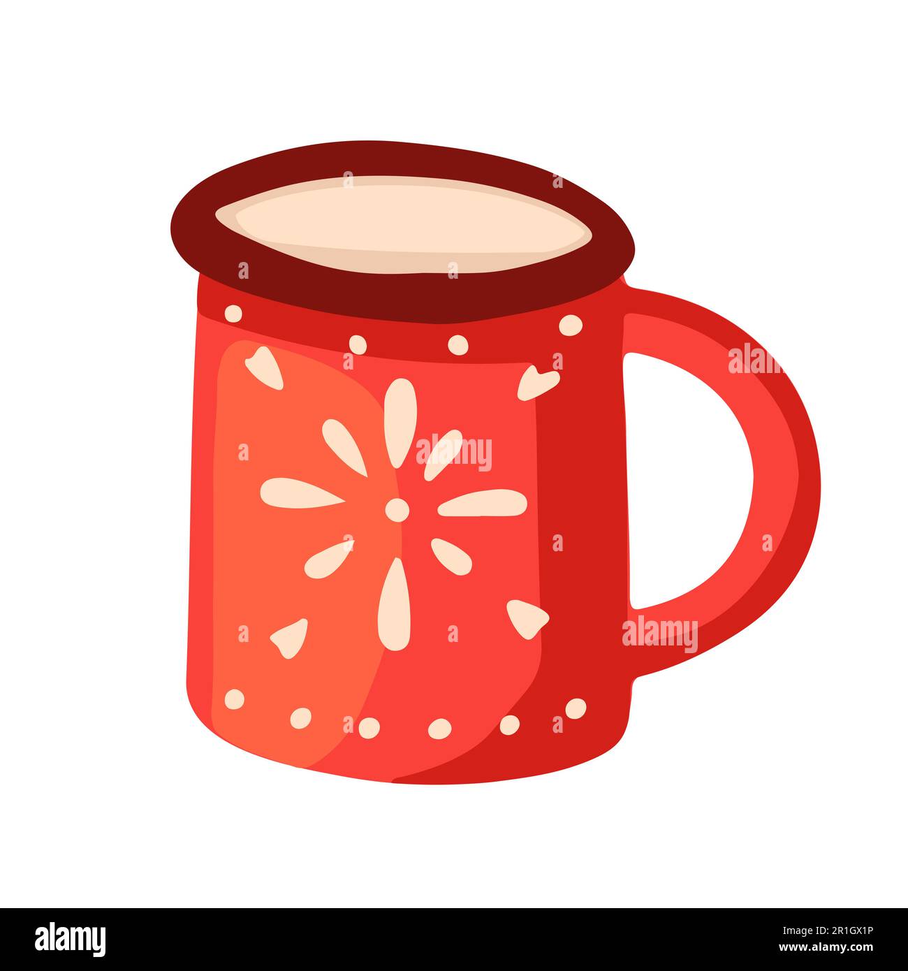 Red mug vector illustration isolated on white background Stock Vector ...