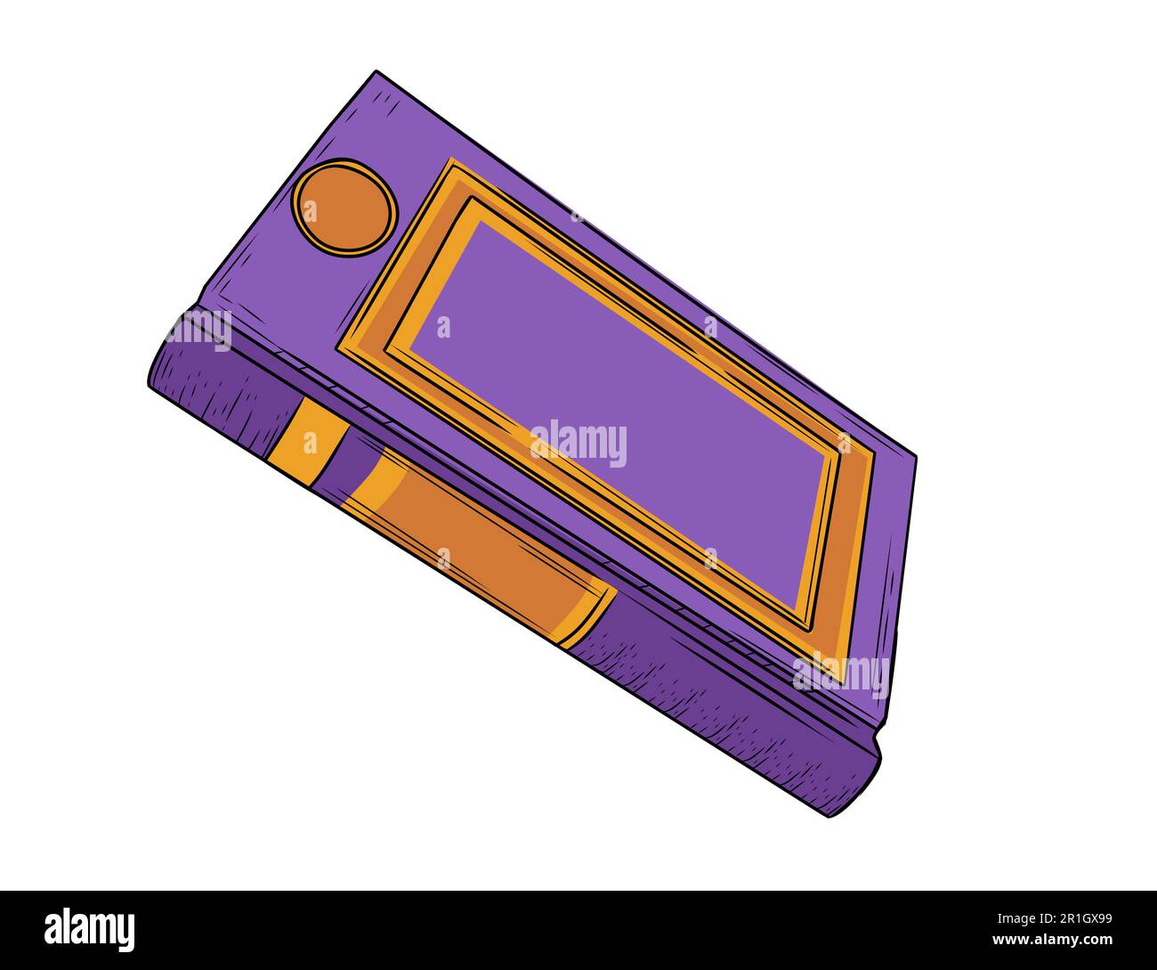 Hand drawn style single book with hardcover vector illustration ...