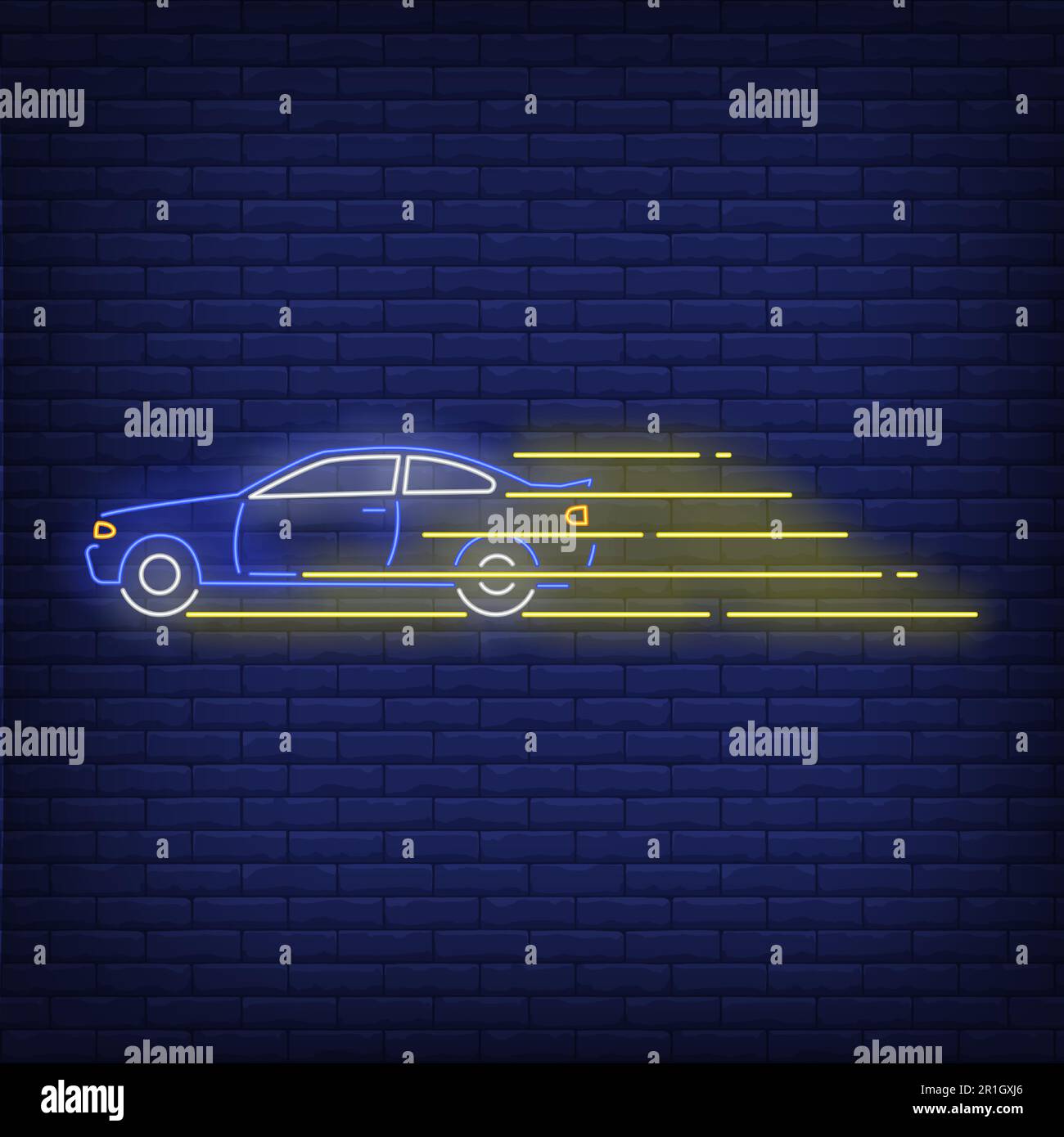 Car driving fast neon sign Stock Vector Image & Art - Alamy