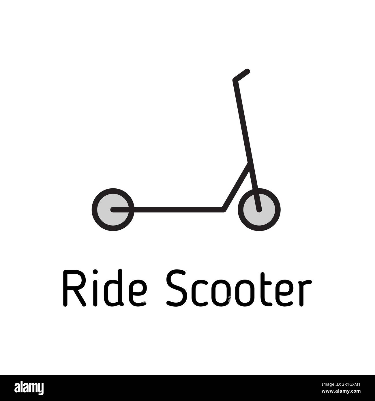 ride scooter color filled vector icon Stock Vector Image & Art - Alamy