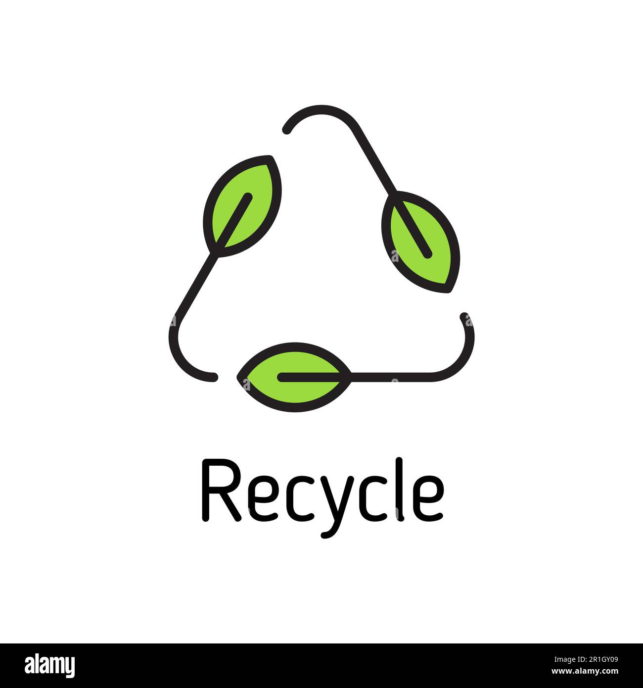 recycle sign color filled vector icon Stock Vector Image & Art - Alamy
