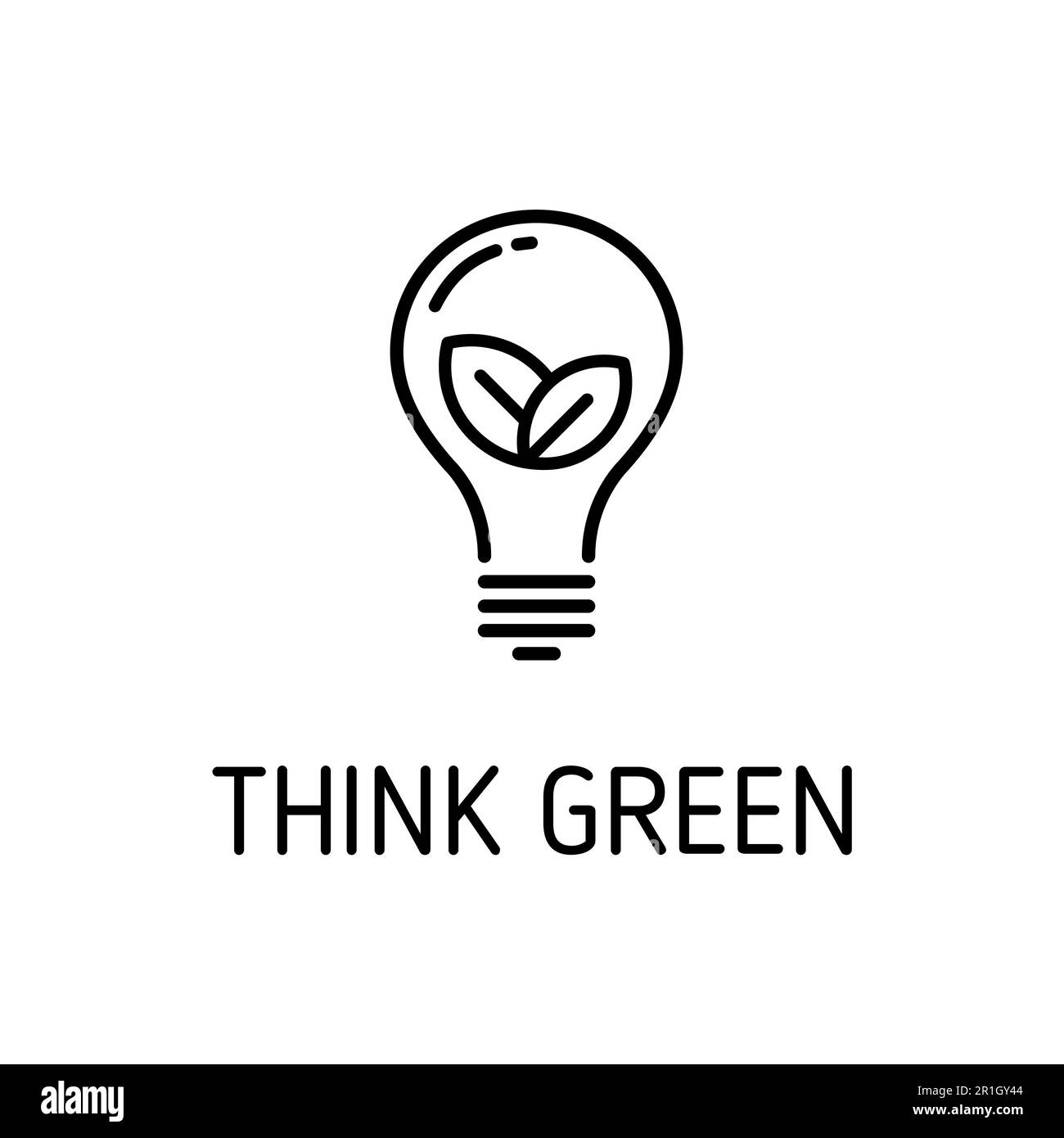 think green outline vector icon Stock Vector Image & Art - Alamy