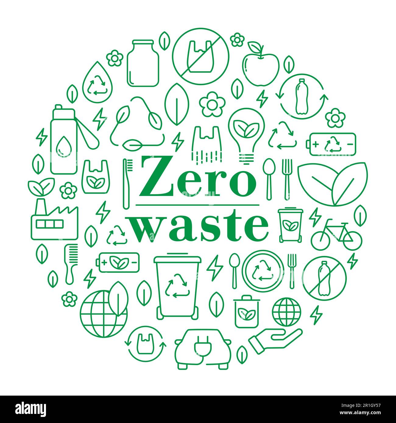 zero waste green vector illustration Stock Vector Image & Art - Alamy