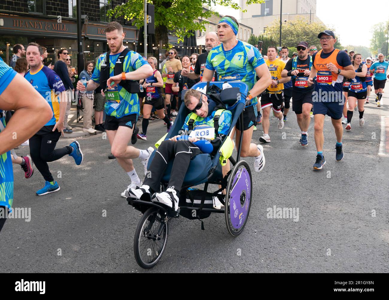 Rob Burrow and Kevin Sinfield during the 2023 Rob Burrow Leeds Marathon ...