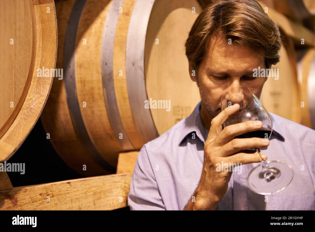 Man standing on barrel hi-res stock photography and images - Alamy