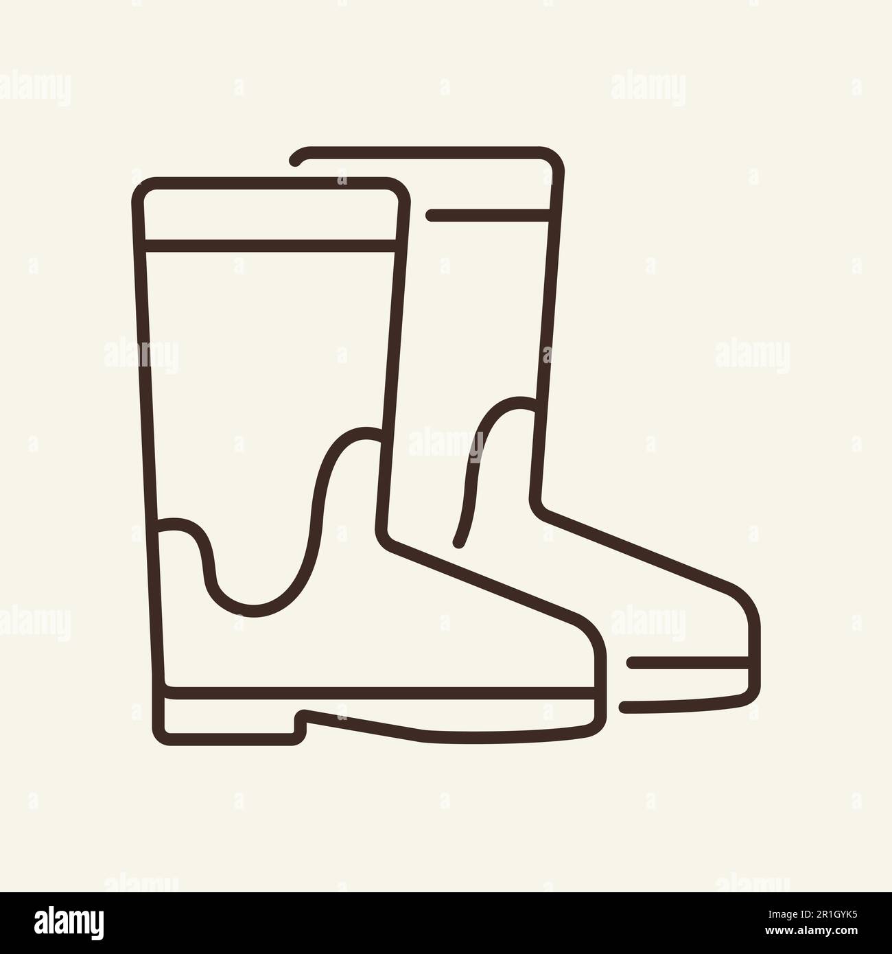 Rubber boots line icon Stock Vector Image & Art - Alamy