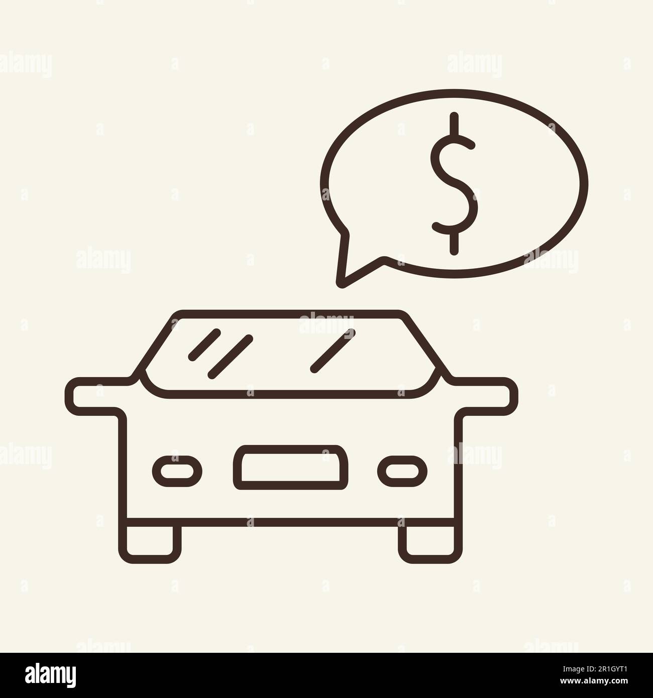 Vehicle purchase icon outline hi-res stock photography and images - Alamy