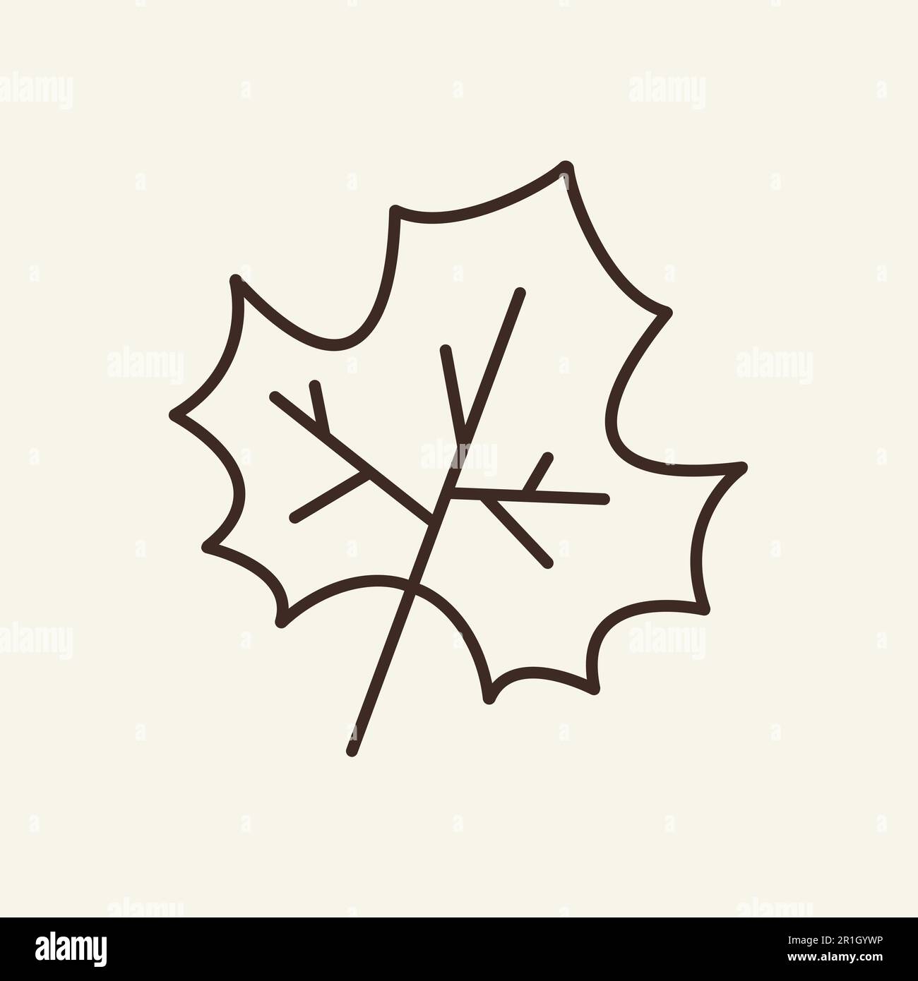 Maple leaf line icon Stock Vector Image & Art - Alamy