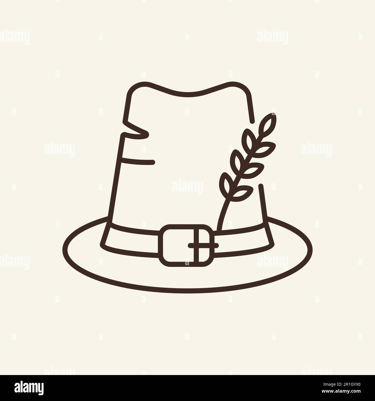 Pilgrim hat logo hi-res stock photography and images - Alamy