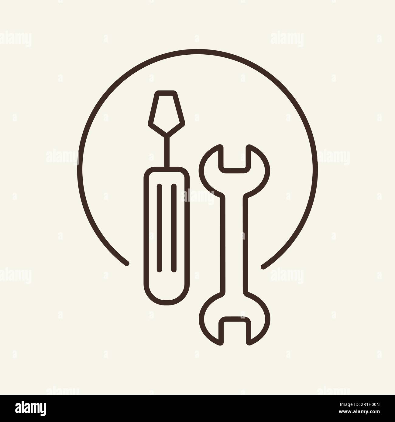 Auto mechanic's tools line icon Stock Vector Image & Art - Alamy