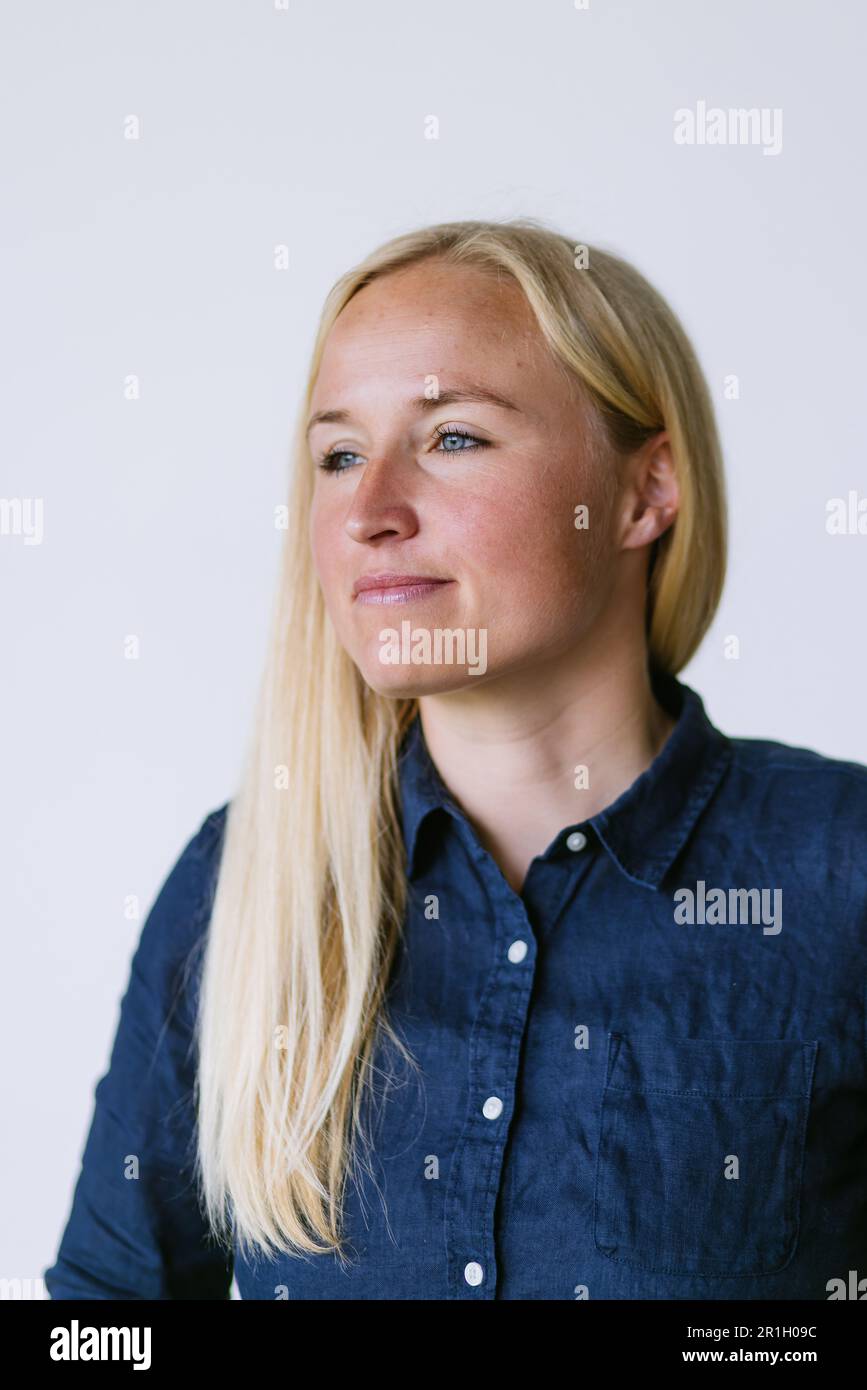 Freiburg, Germany. 12th May, 2023. Theresa Merk stands in the Dreisam ...