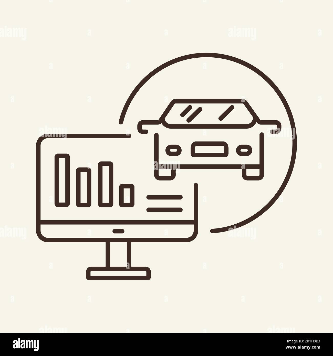 Car analysis line icon Stock Vector Image & Art - Alamy