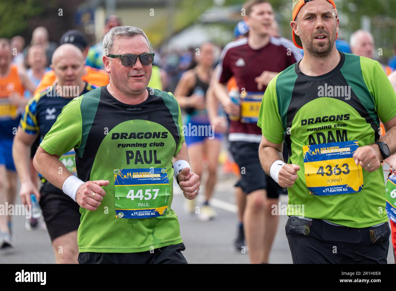 Leeds, UK. 14th May 2023. Runners competing in the Rob Burrow Leeds ...