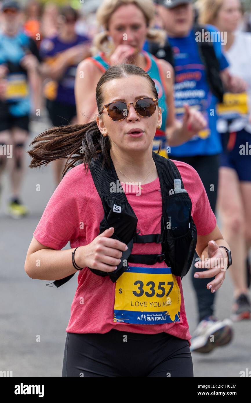 Leeds, UK. 14th May 2023. Runners competing in the Rob Burrow Leeds ...
