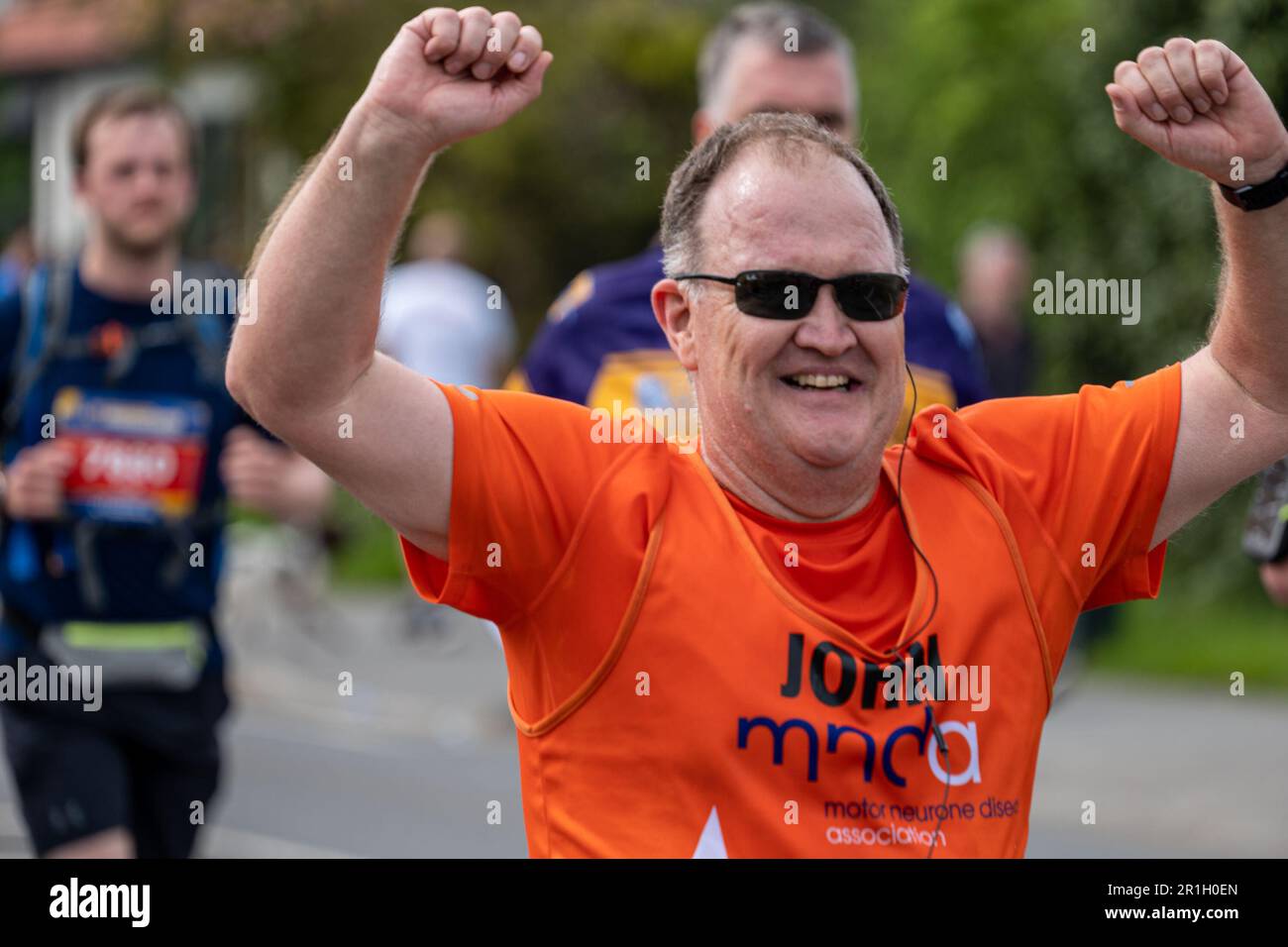 Leeds, UK. 14th May 2023. Runners competing in the Rob Burrow Leeds ...