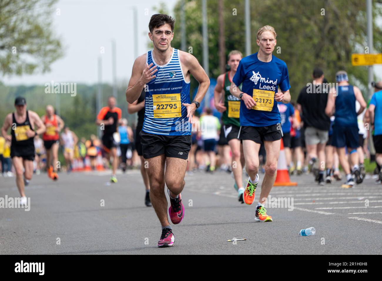 Leeds, UK. 14th May 2023. Runners competing in the Rob Burrow Leeds ...
