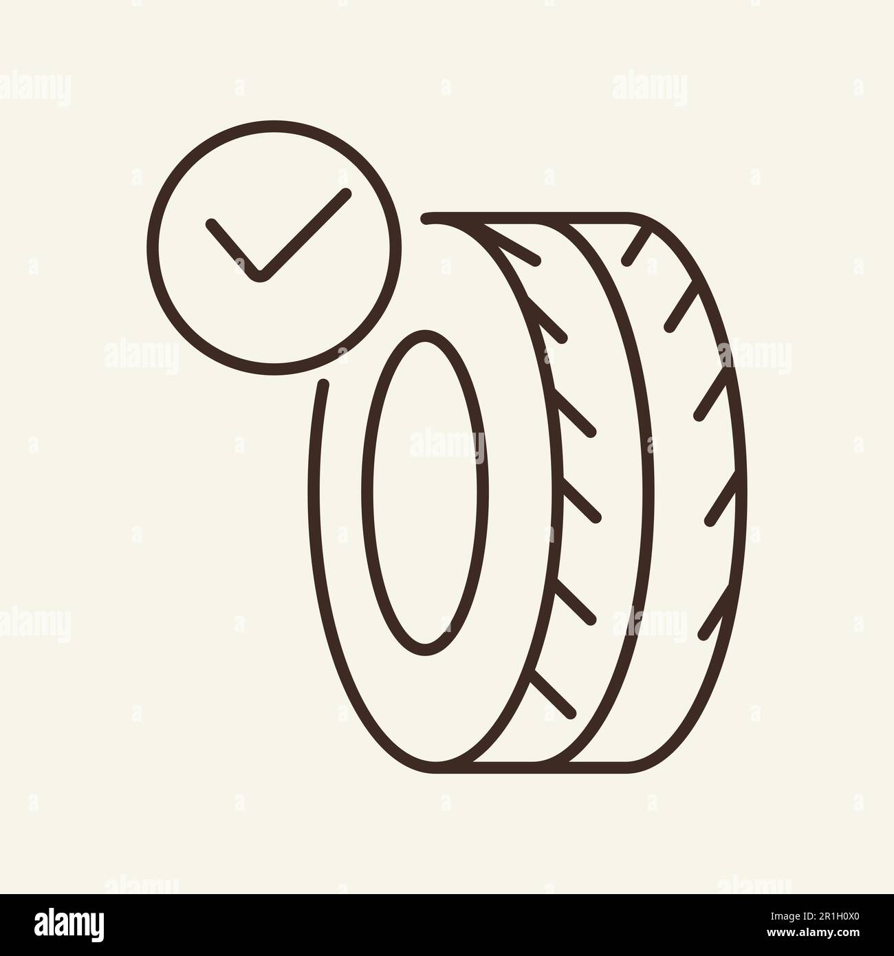Check tire line icon Stock Vector Image & Art - Alamy