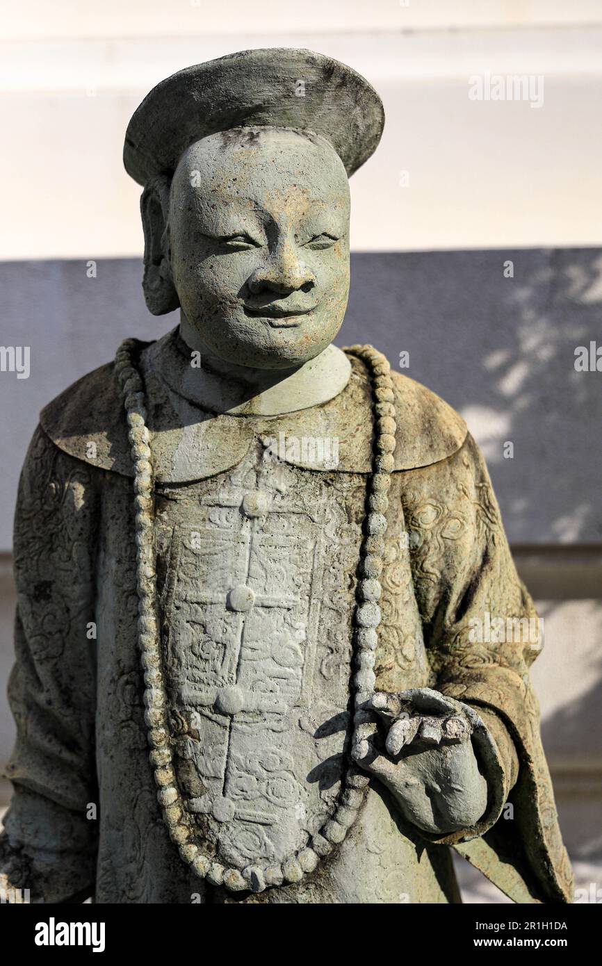 Portrait of ancient Chinese patrician Statue or Carved stone doll Stock ...