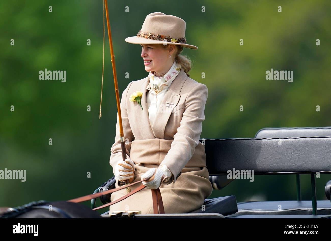 Lady Louise Windsor drives a carriage in the Pol Roger Meet of the ...