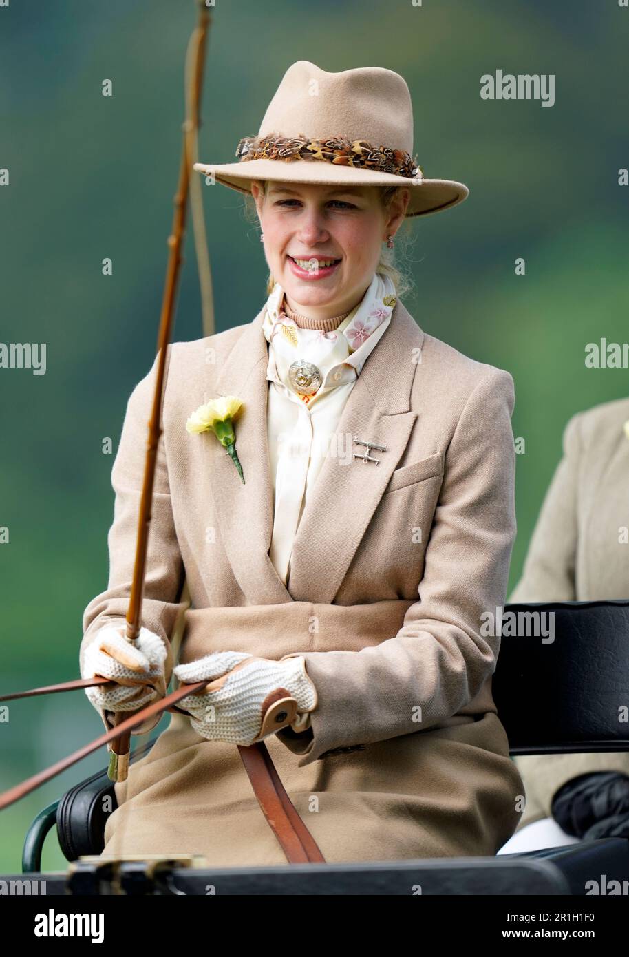 Lady Louise Windsor drives a carriage in the Pol Roger Meet of the ...