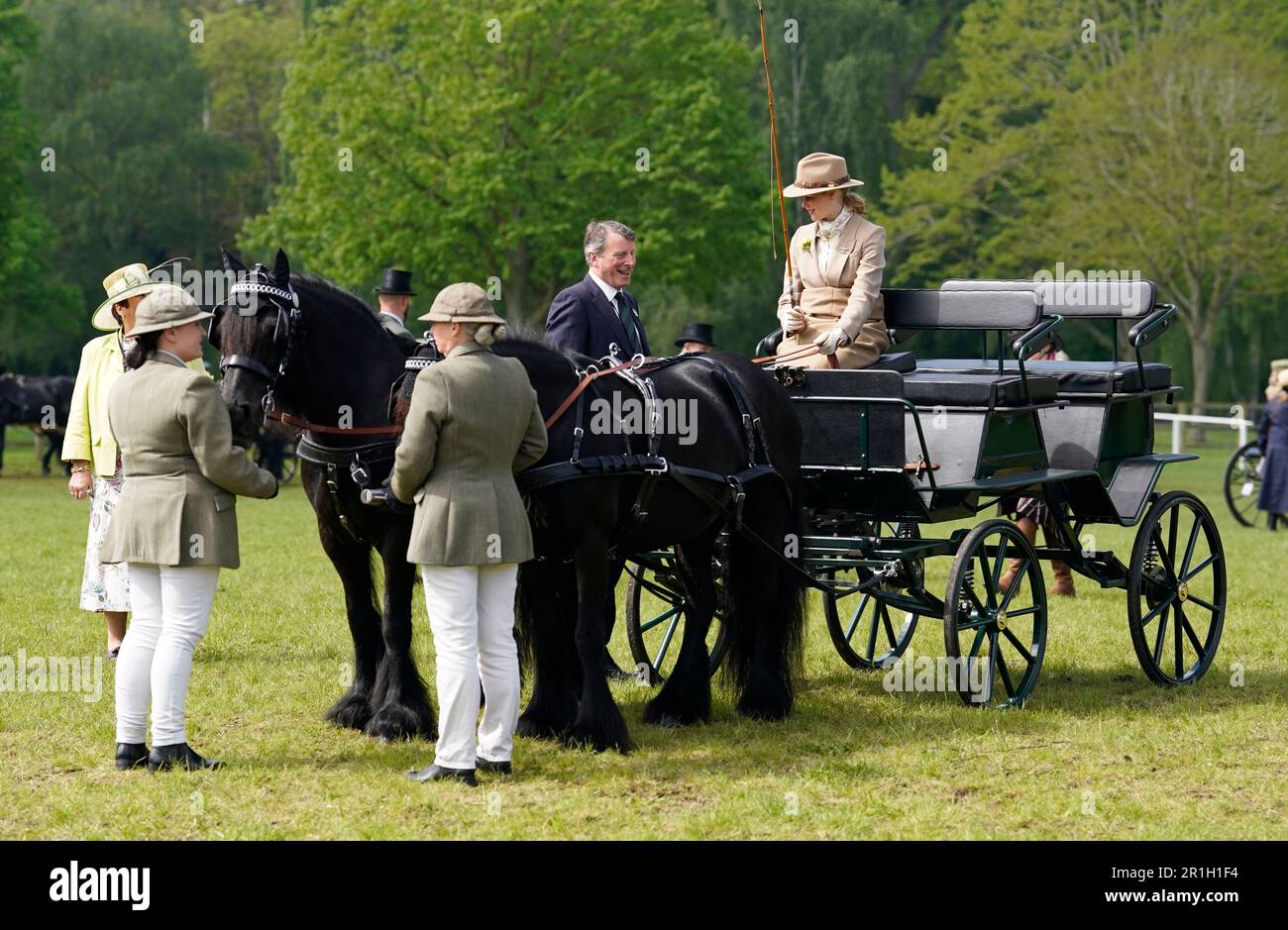Lady Louise Windsor drives a carriage in the Pol Roger Meet of the ...