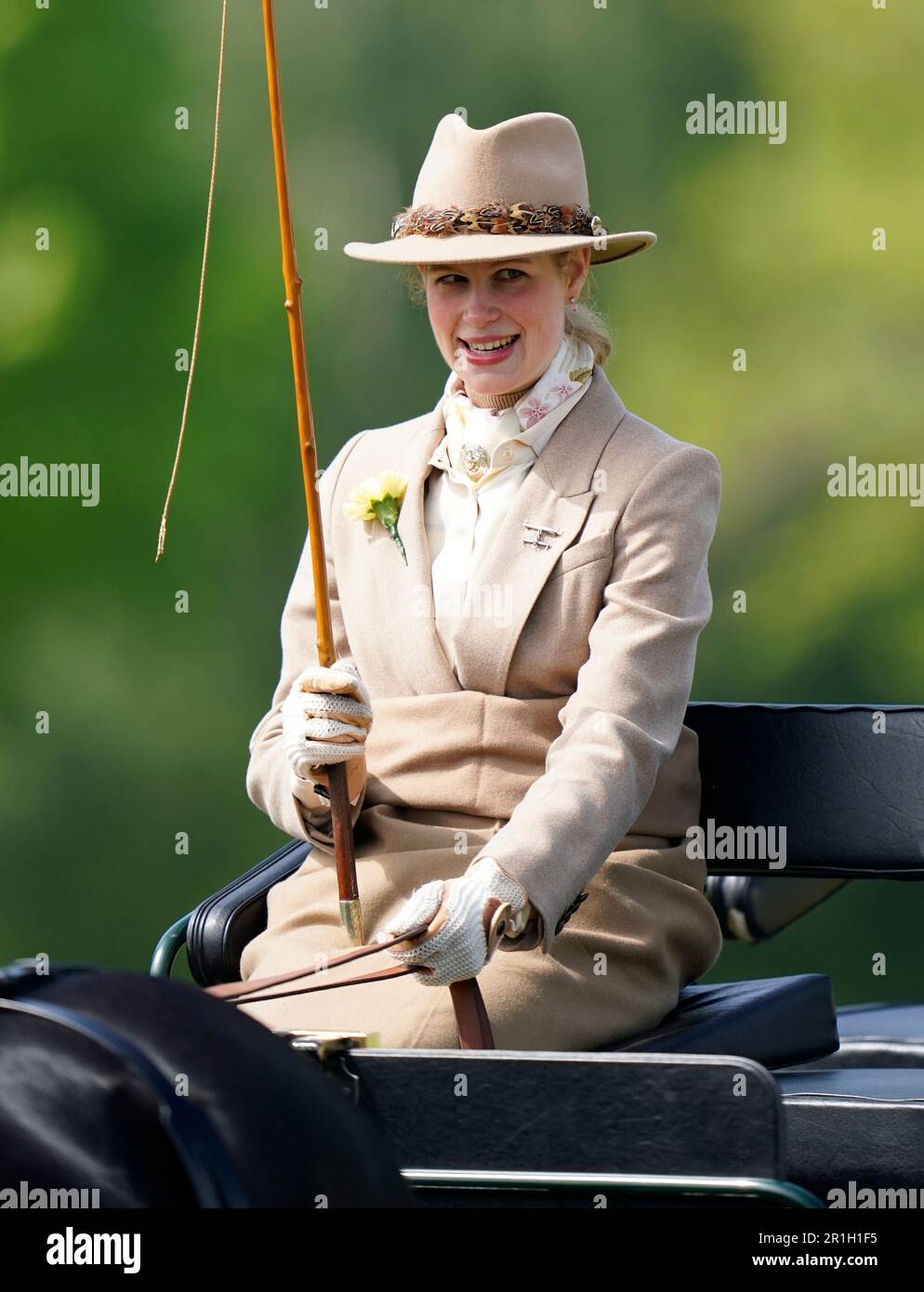 Lady Louise Windsor drives a carriage in the Pol Roger Meet of the ...