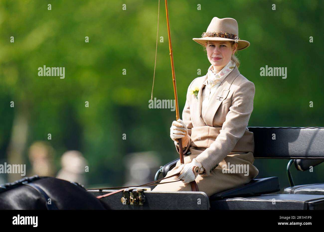 Lady Louise Windsor drives a carriage in the Pol Roger Meet of the ...