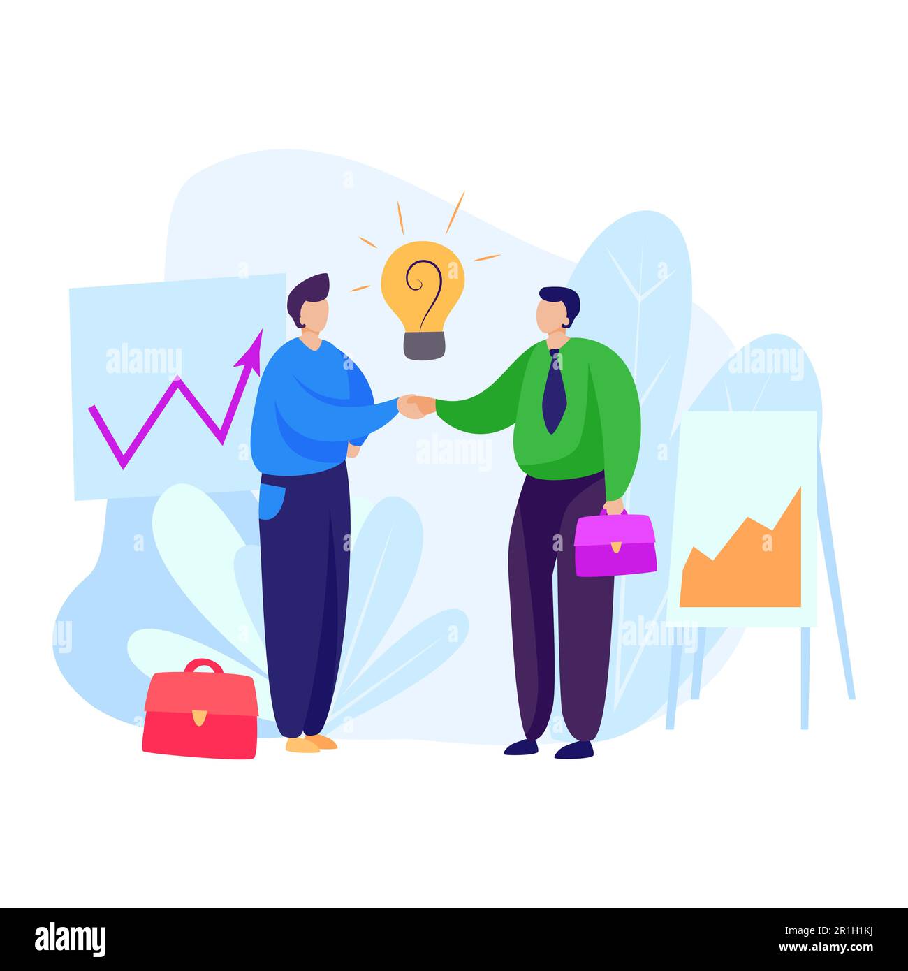 Digital partnership business collaboration handshake Cut Out Stock ...
