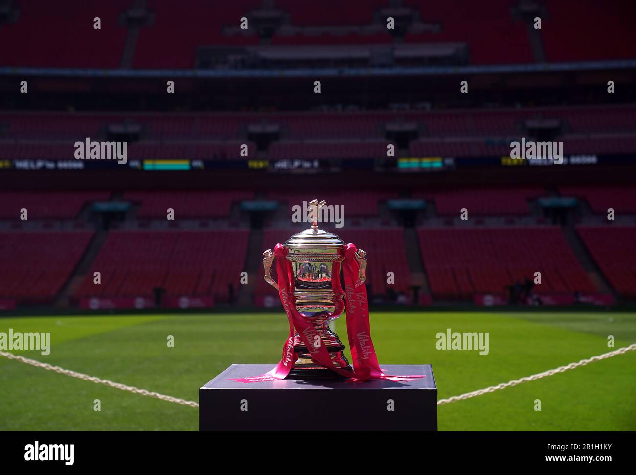 The trophy on display ahead of the Vitality Women's FA Cup final at ...