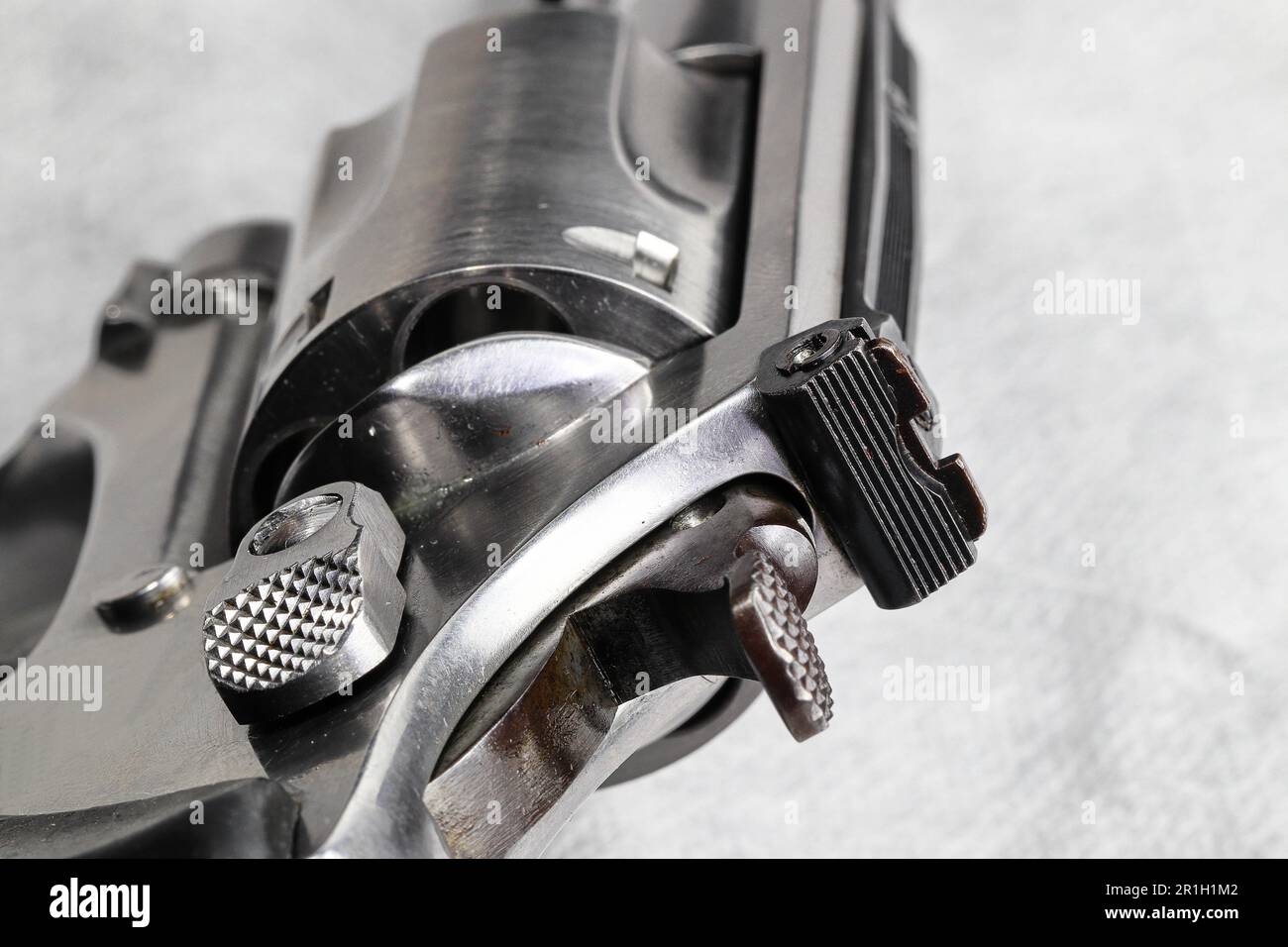 The compact revolver gun, j-frame m60 pistol left back end side view ...