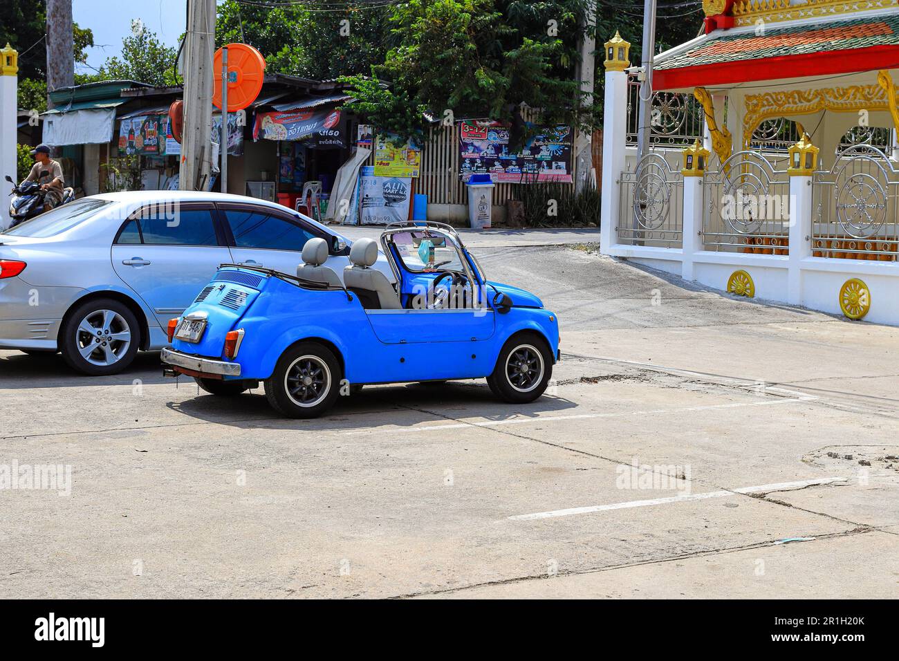 The famous old fiat 500 cinquencento convertible model Stock Photo - Alamy