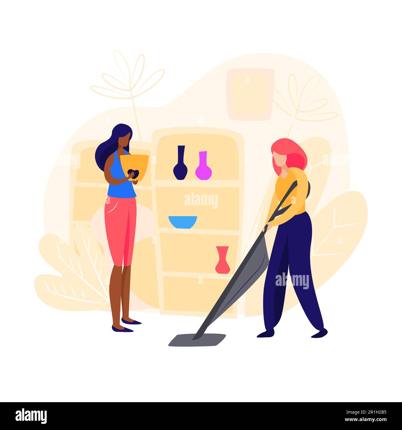 Cartoon illustration man cleaning up Cut Out Stock Images & Pictures ...