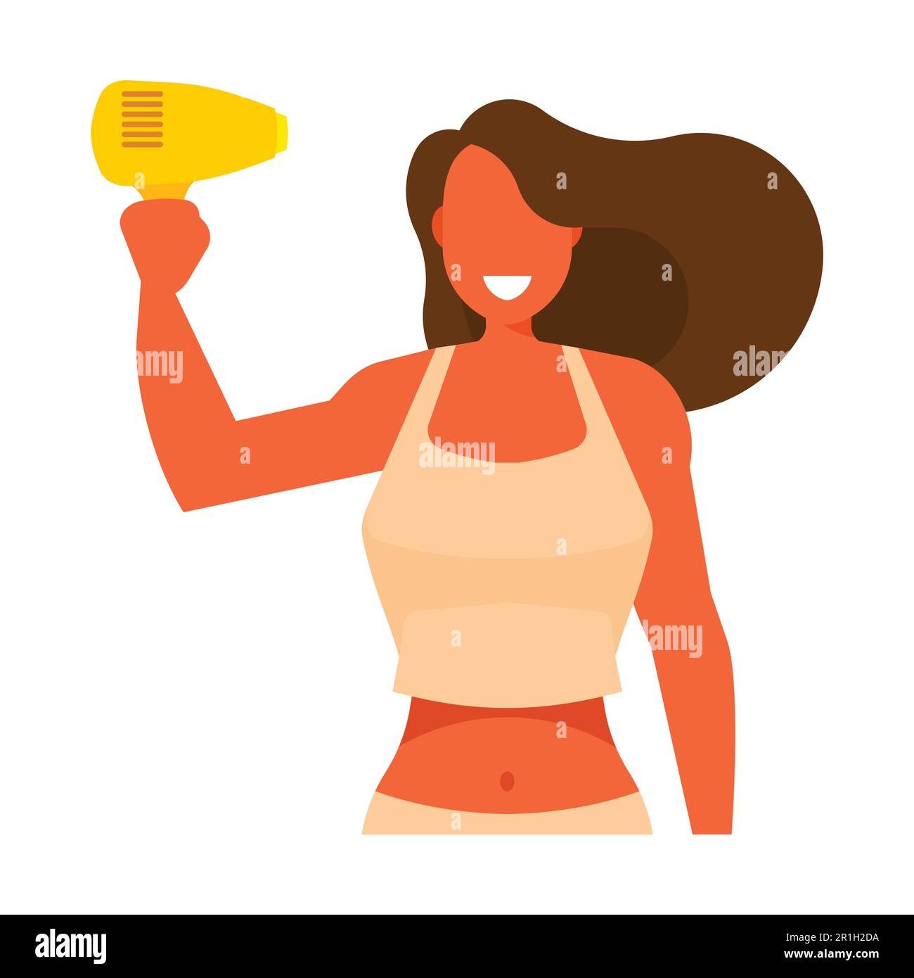 Portrait woman grey background Stock Vector Images - Alamy