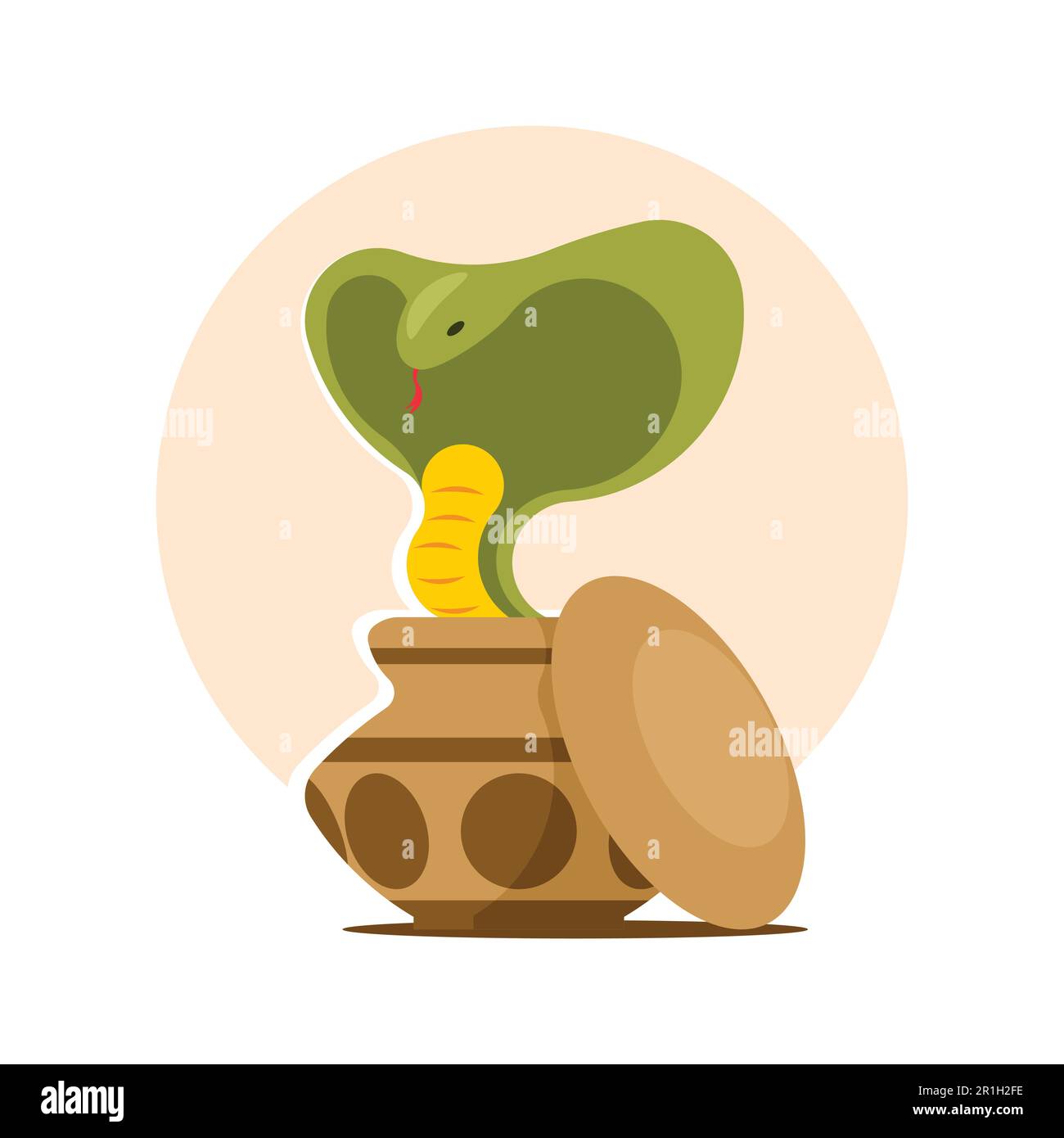 Cobra in pot flat icon Vector illustration Cute cartoon cobra Stock Vector Image & Art - Alamy