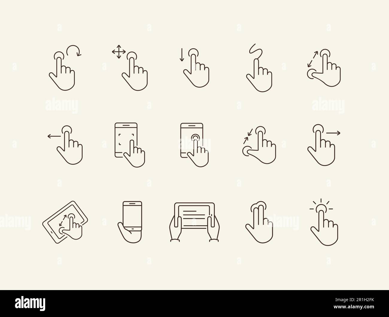 Tapping hand icons Stock Vector Image & Art - Alamy