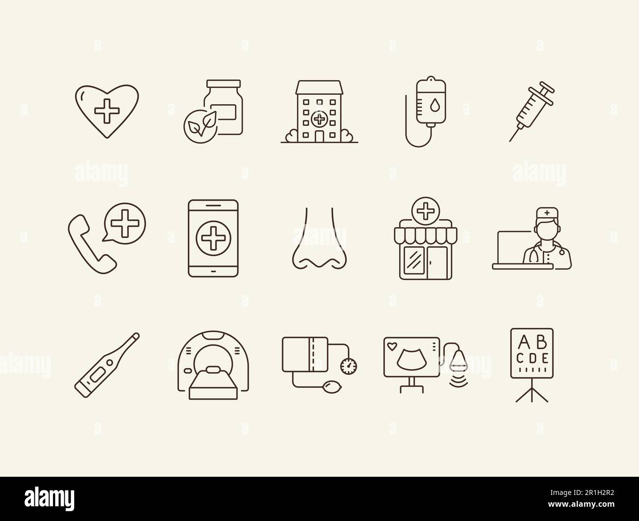 Health post icons Stock Vector Image & Art - Alamy