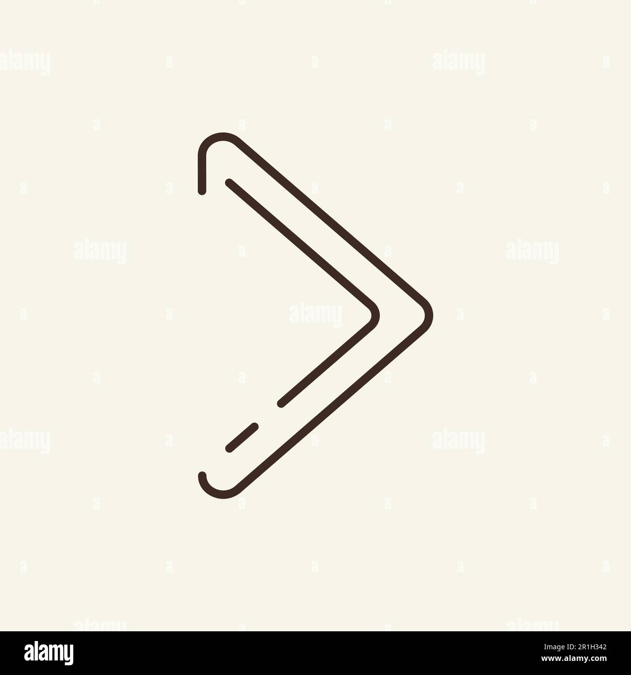 Arrow thin right hi-res stock photography and images - Alamy