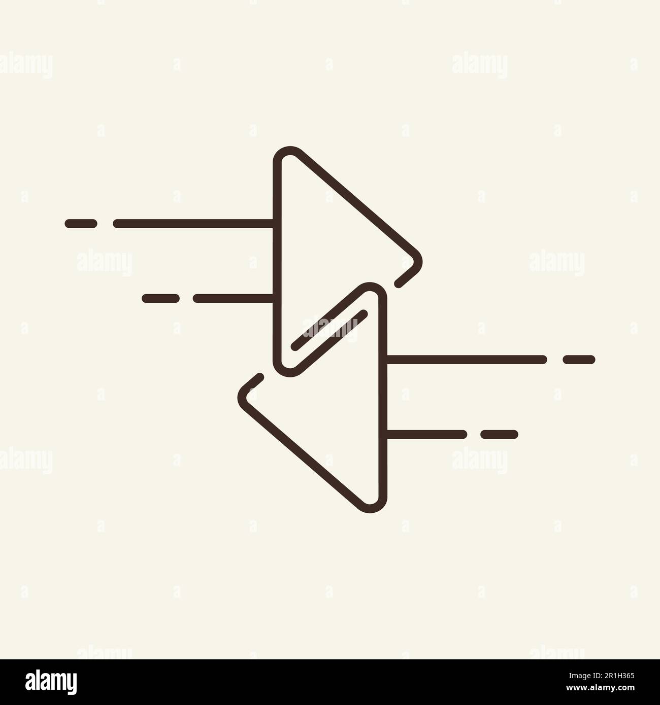 Two way crossing Stock Vector Images - Alamy