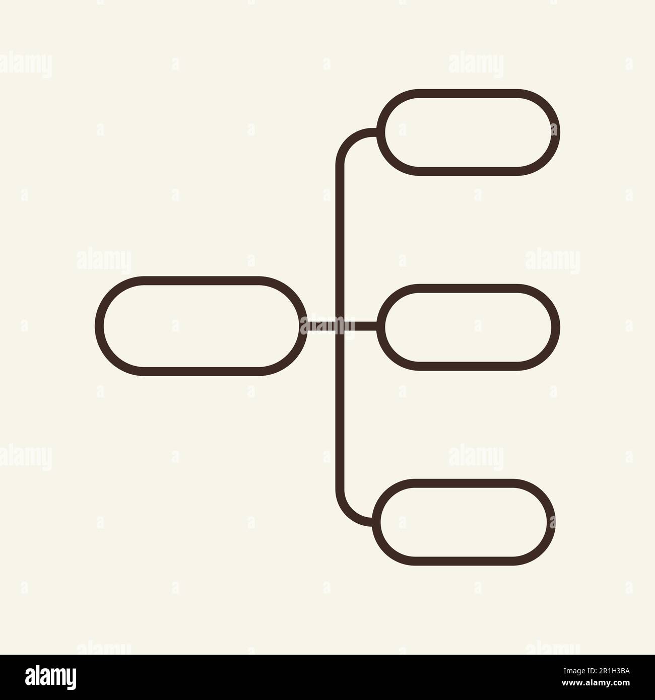 Diagram with four boxes line icon Stock Vector Image & Art - Alamy