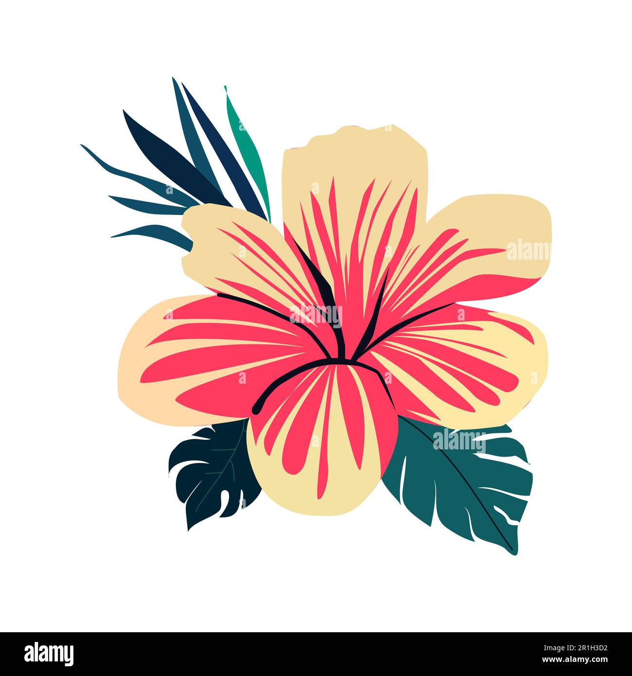 Hibiscus leaf flat Stock Vector Images - Alamy