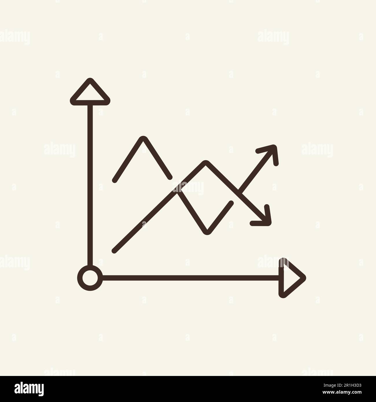Diagram With Two Crossover Arrows Line Icon Stock Vector Image And Art