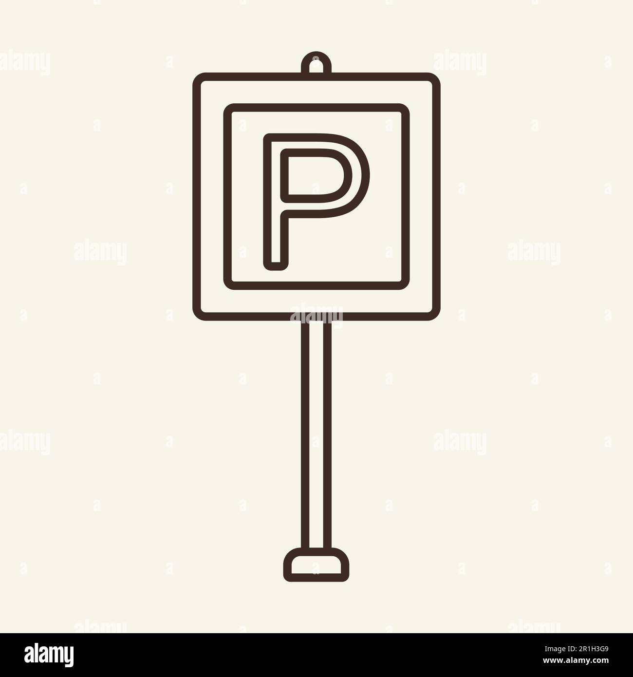 Parking sign line icon Stock Vector Image & Art - Alamy