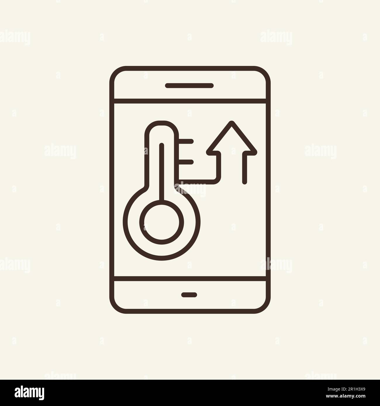 Smart temperature icon linear hi-res stock photography and images - Alamy