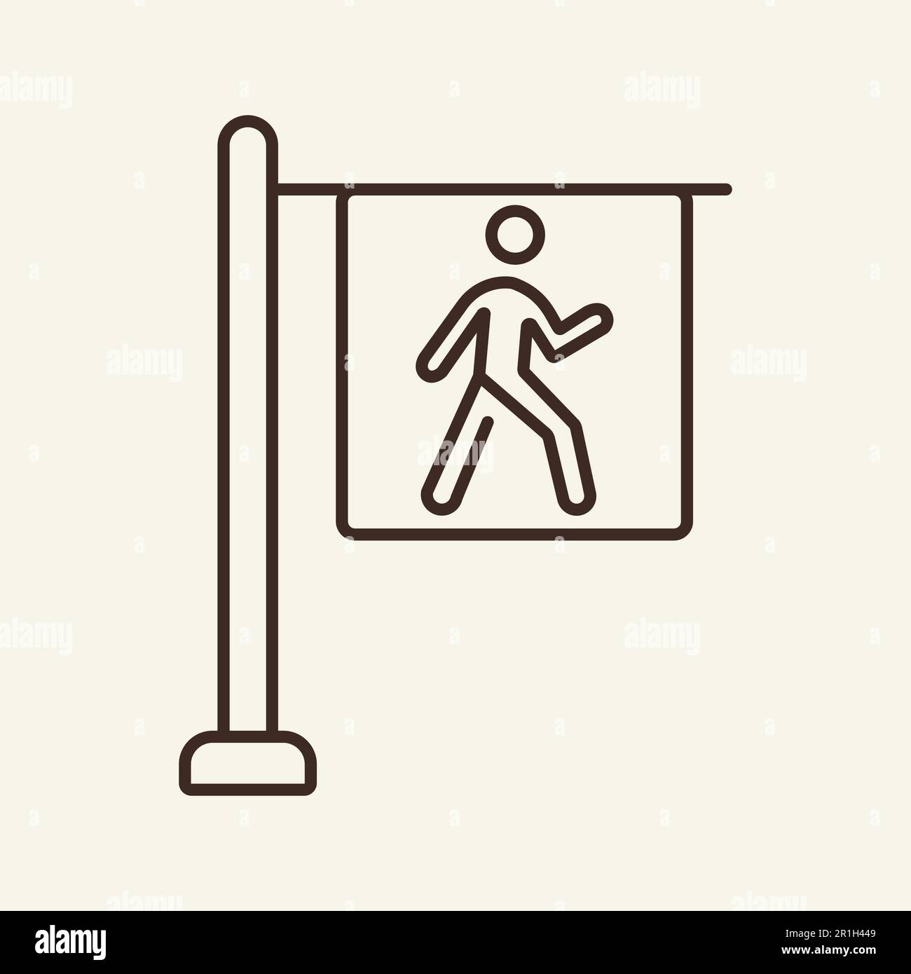 Pedestrian crossing walking man sign Stock Vector Images - Alamy