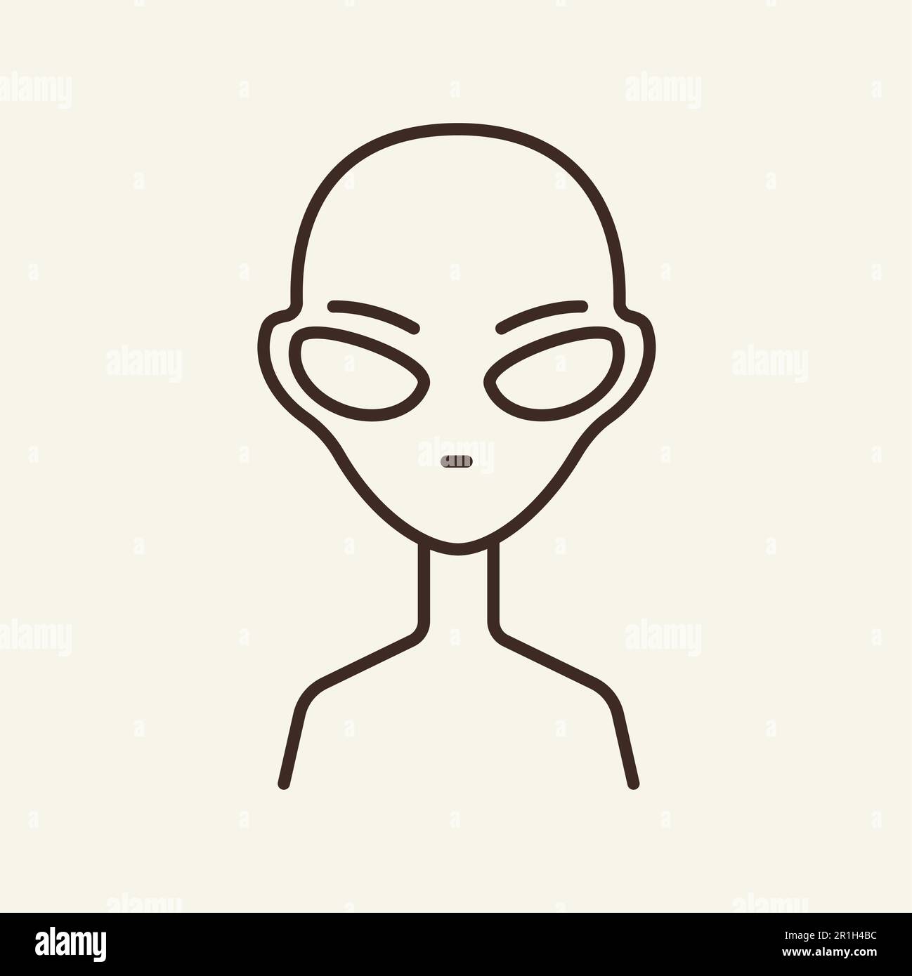 Alien line icon Stock Vector Image & Art - Alamy