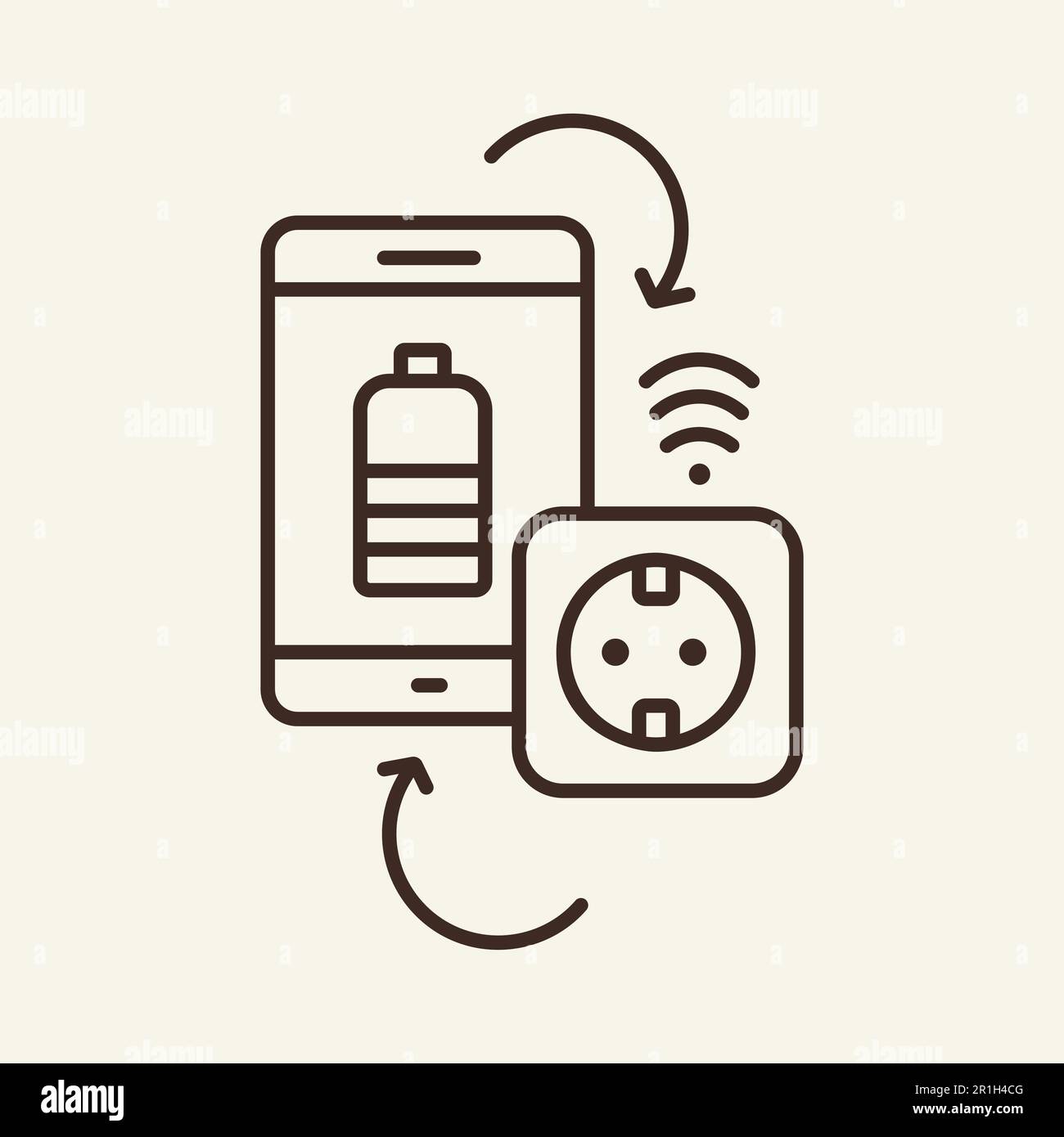 Socket icon logo outline hi-res stock photography and images - Alamy