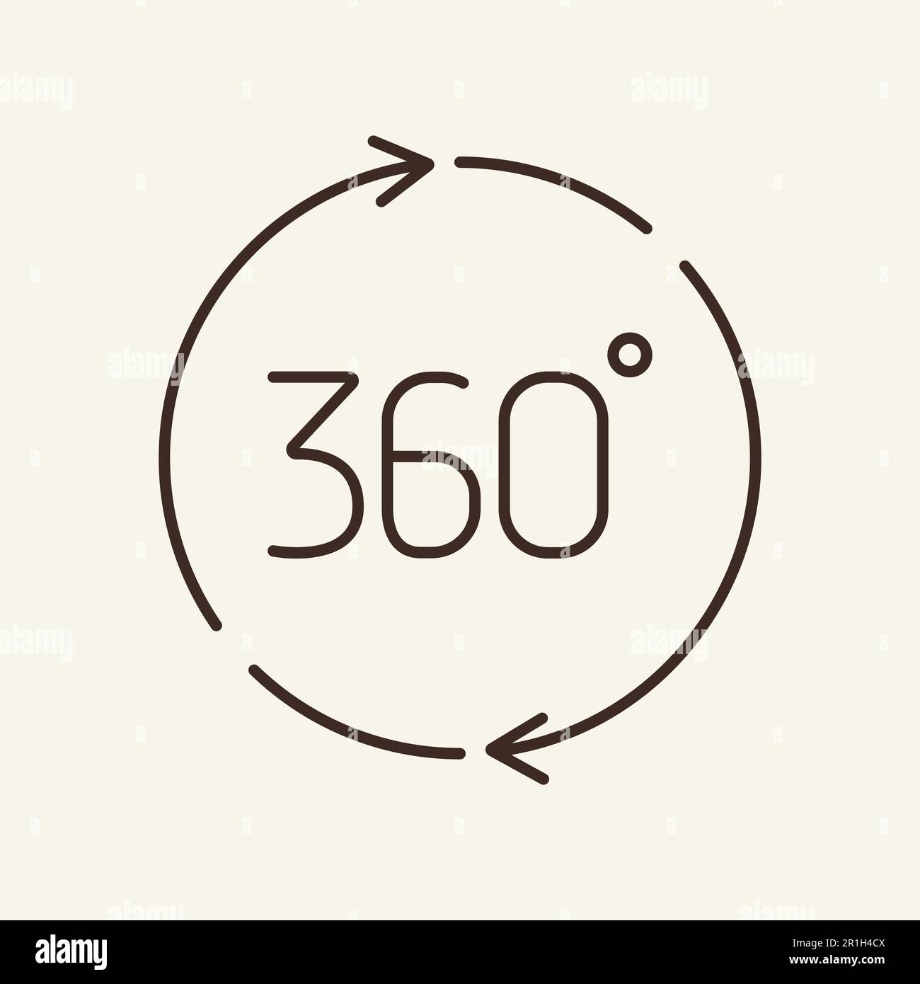 360 degrees line icon Stock Vector Image & Art - Alamy