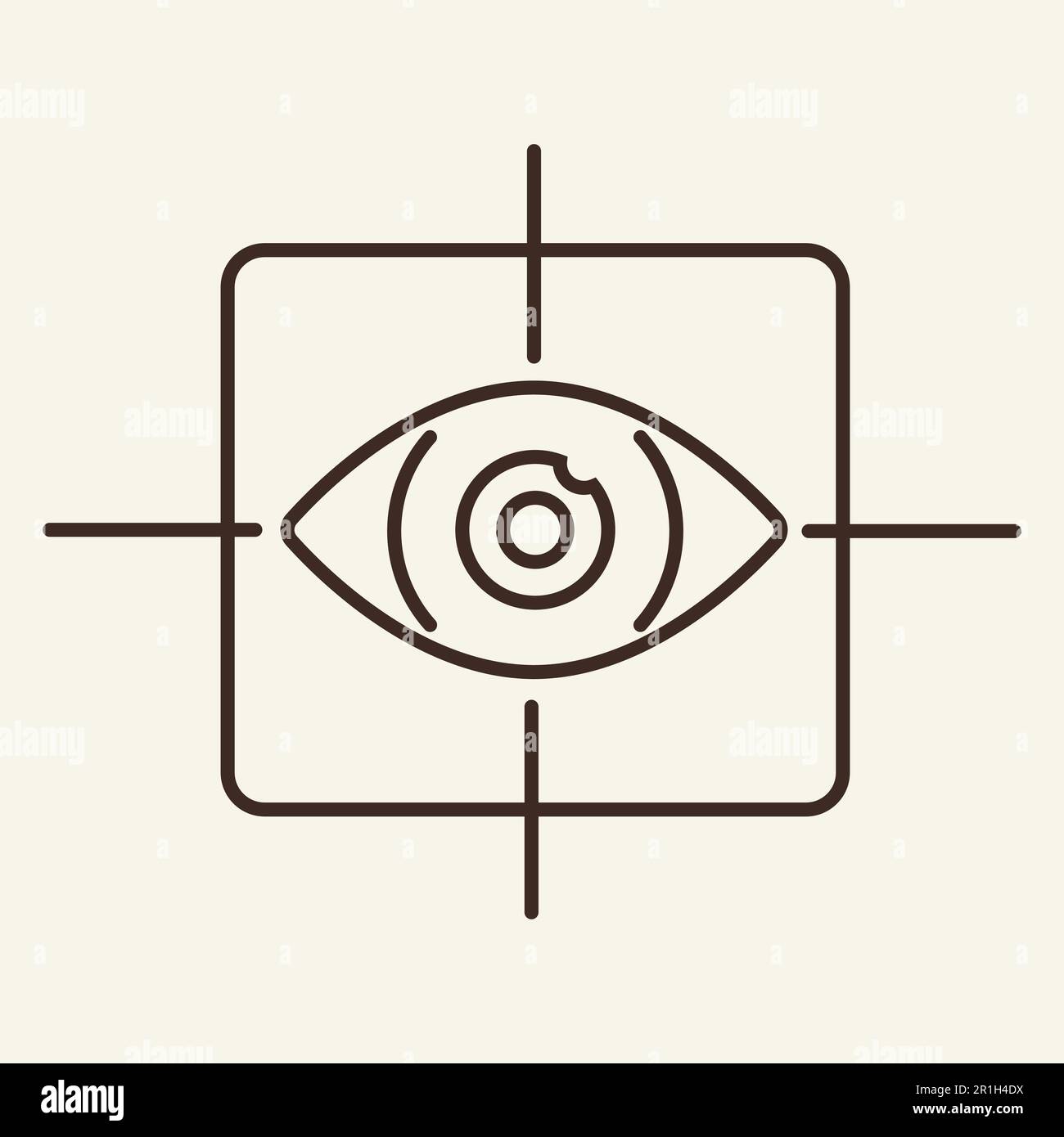 Virtual reality eye line icon Stock Vector Image & Art - Alamy