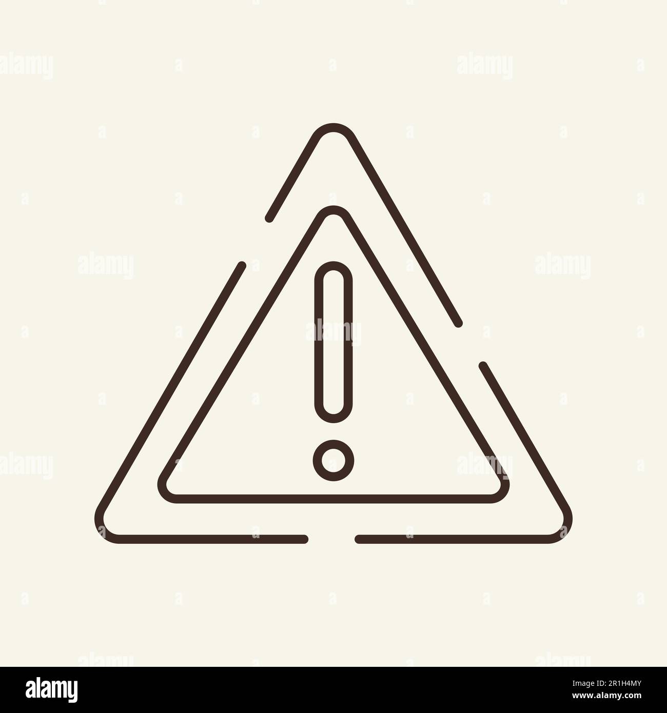 Warning sign line icon Stock Vector Image & Art - Alamy